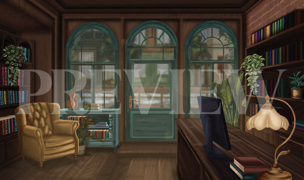Antique Treasure Book Store - Episode Background 💖