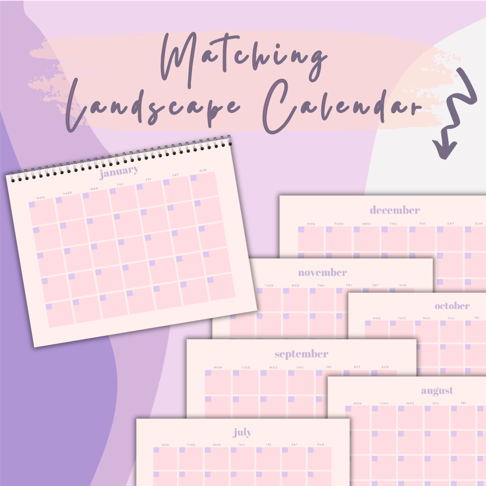 Mom Planner Landscape Calendar
