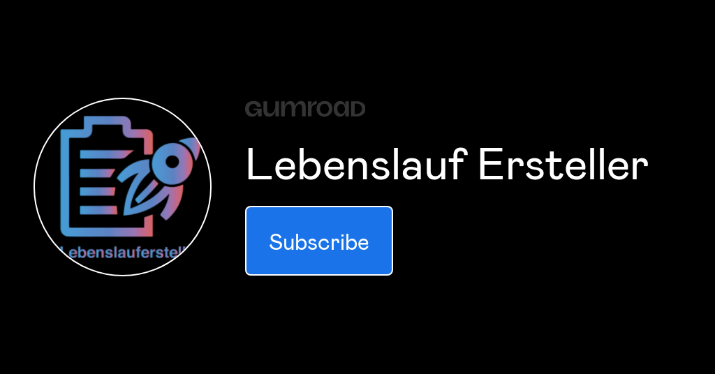 Lebenslauf Ersteller