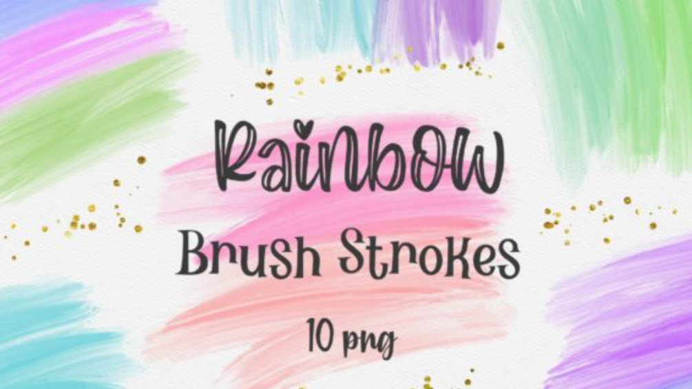 Rainbow Brush Strokes Clipart