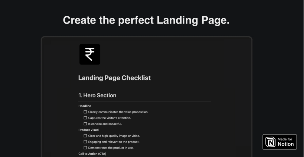 Landing Page Checklist