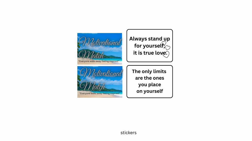 Motivational Match Card Game - Set A