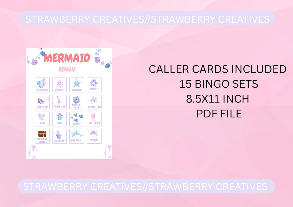 MERMAID BINGO SET