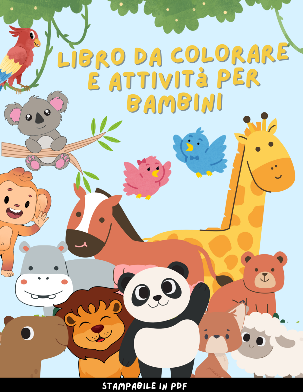 LIBRO DA COLORARE E ATTIVITà PER BAMBINI - PDF STAMPABILE