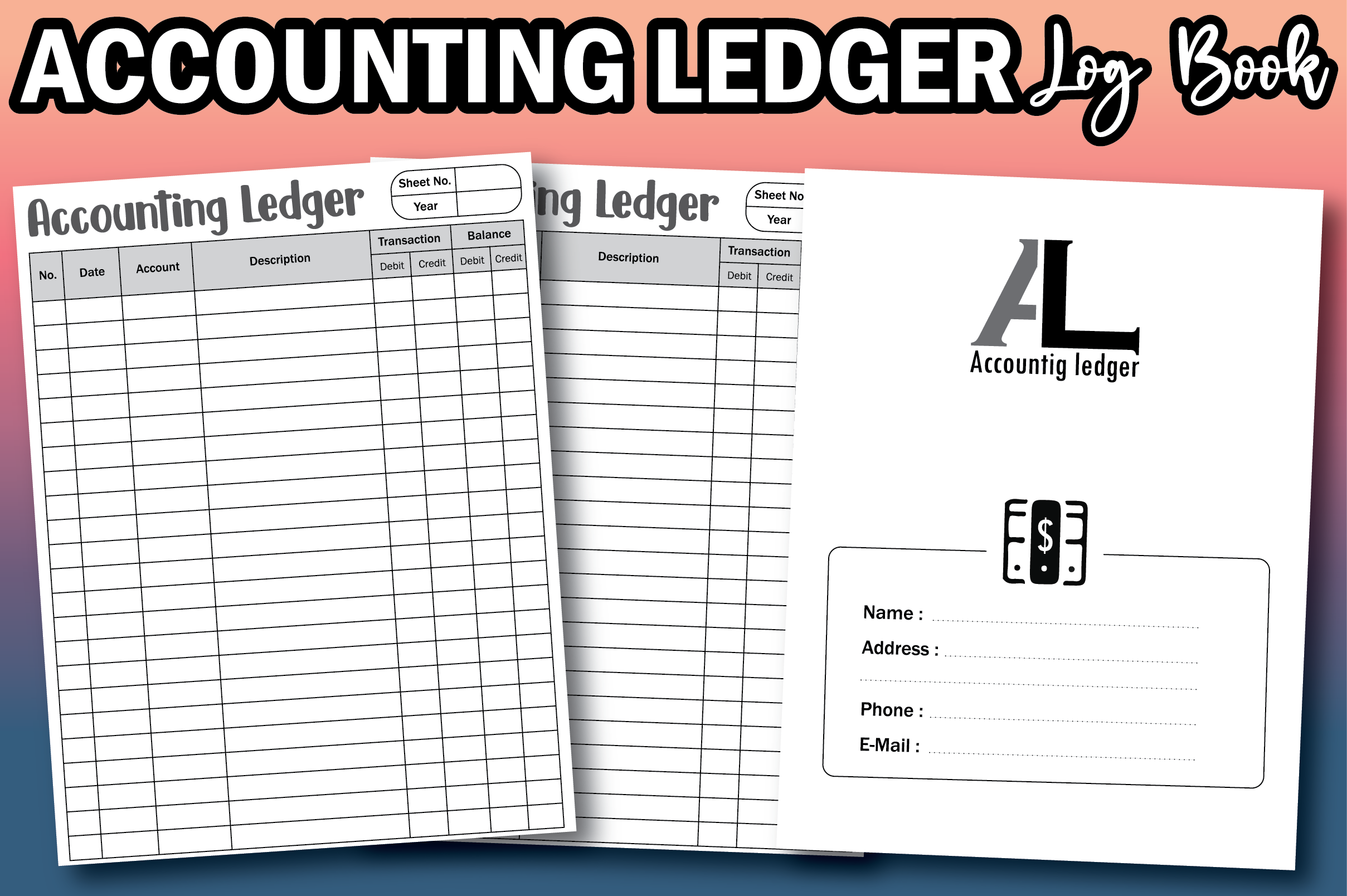 Accounting Ledger Paper Template