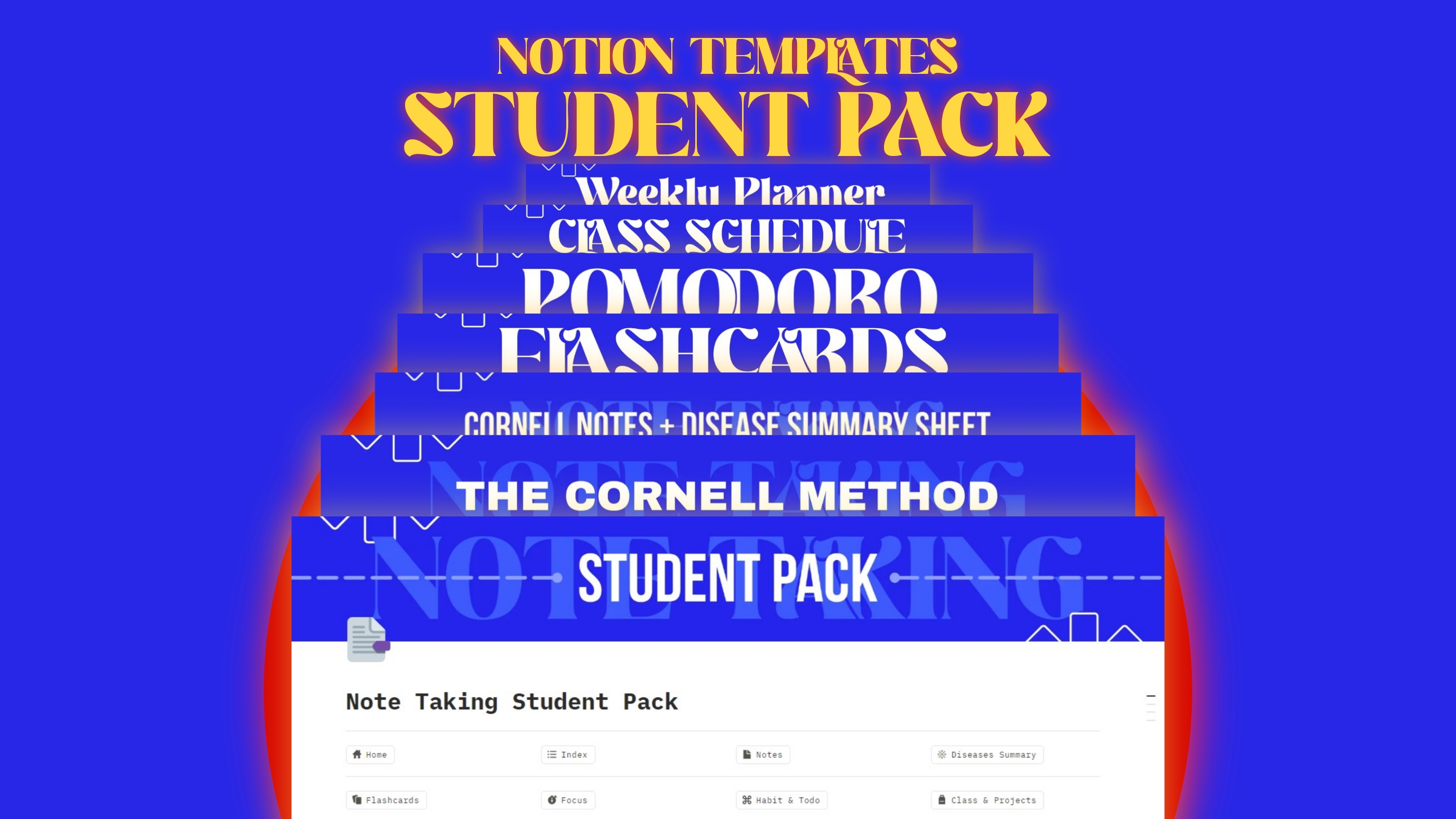 Cornell Method Note Taking Notion Template