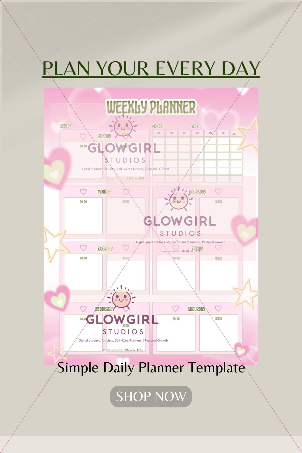 The Daily Glow Planner.˖ ݁𖥔 ݁˖