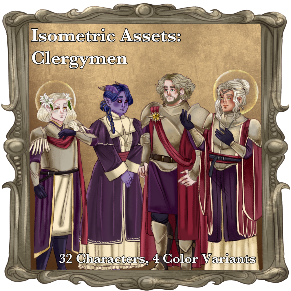 KDCMArts Isometric DND Assets: Clergy