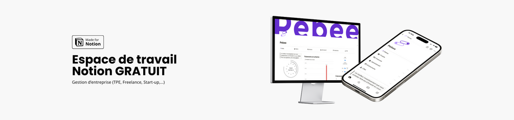 Espace de travail Notion par Pebee