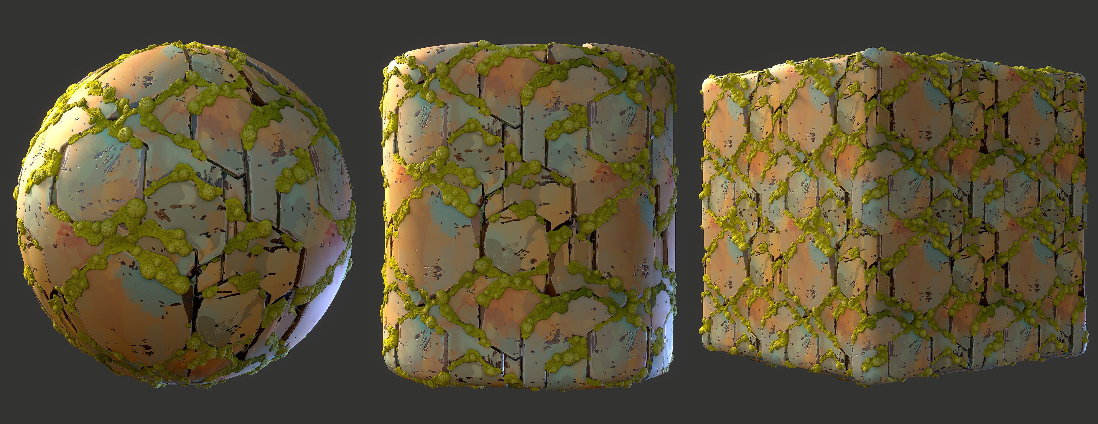 New stylized material drop – Sci-Fi Wall now available - 3dex