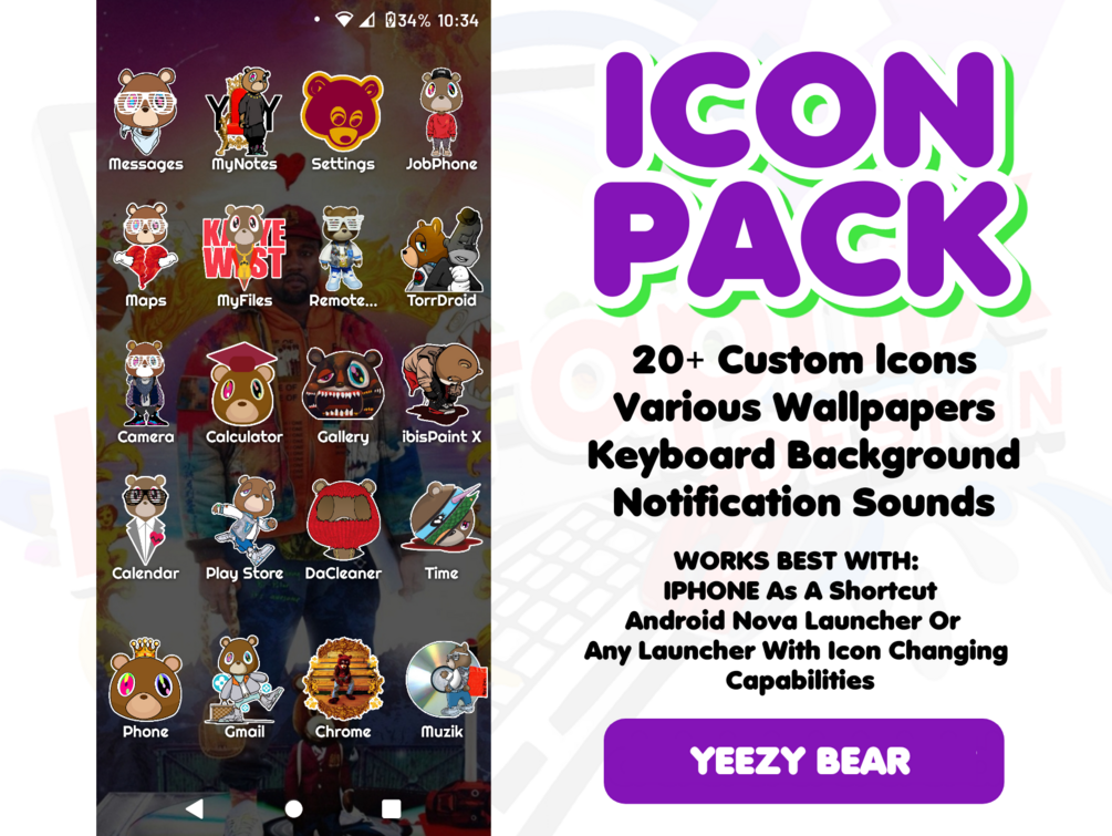 Yeezy Bear Icon Pack