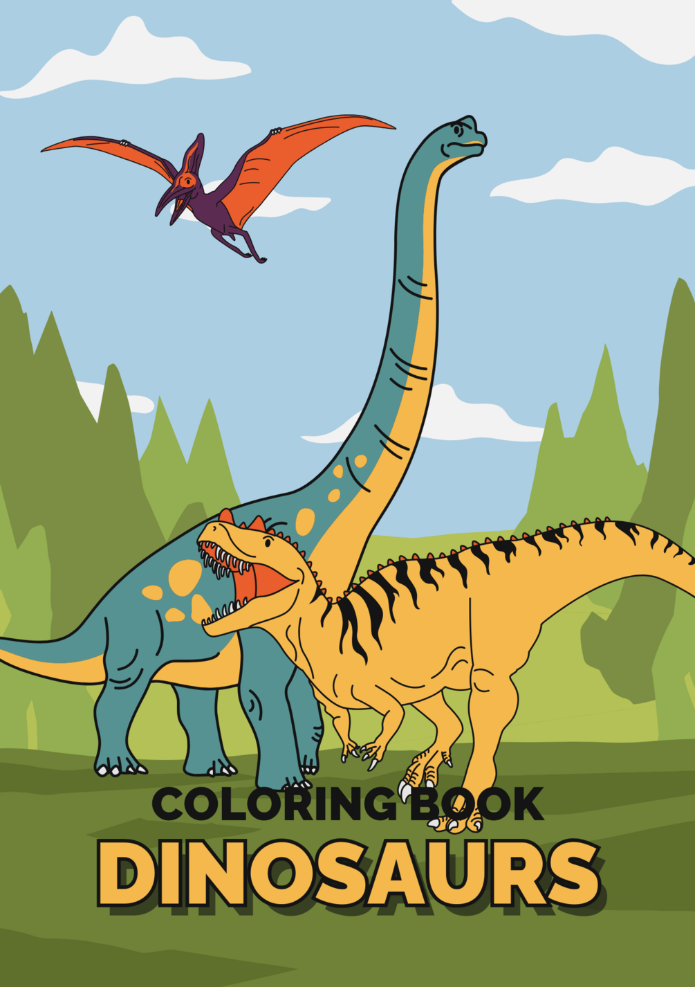 Dinosaurs Coloring Book for Kids