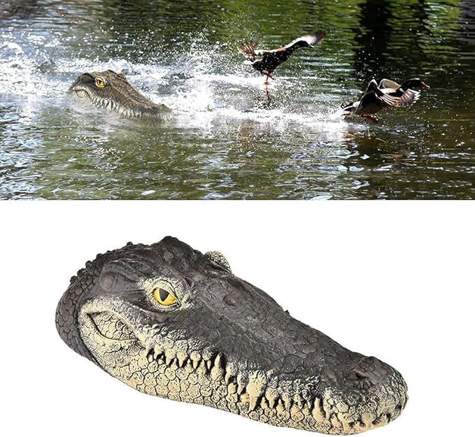 Pond Floating Alligator Head Decoy, Outdoor Pools Float Fake Gator Head ...