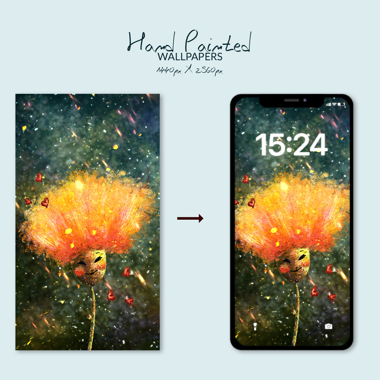 Dandelion's Love APP ICON PACK || Hand Painted Icons, Widgets ...