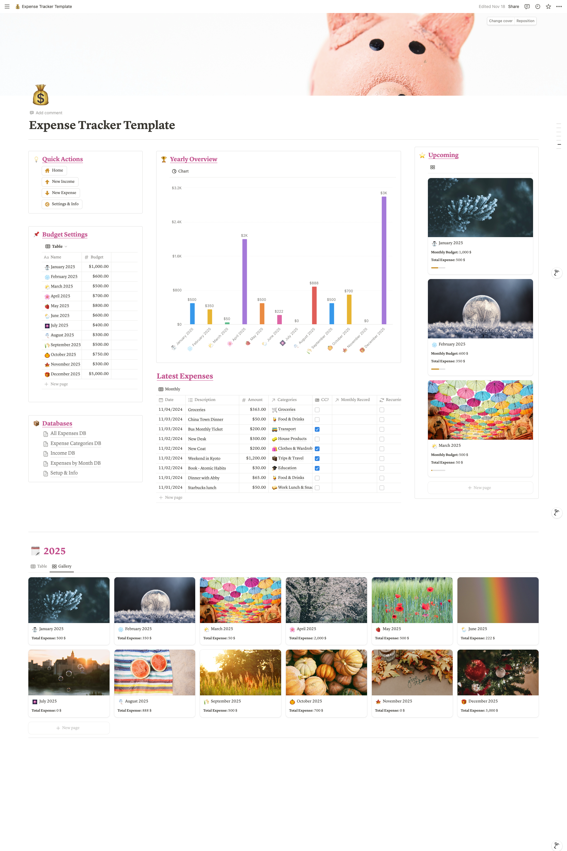 Notion Template - Simple Expense Tracker (2025)