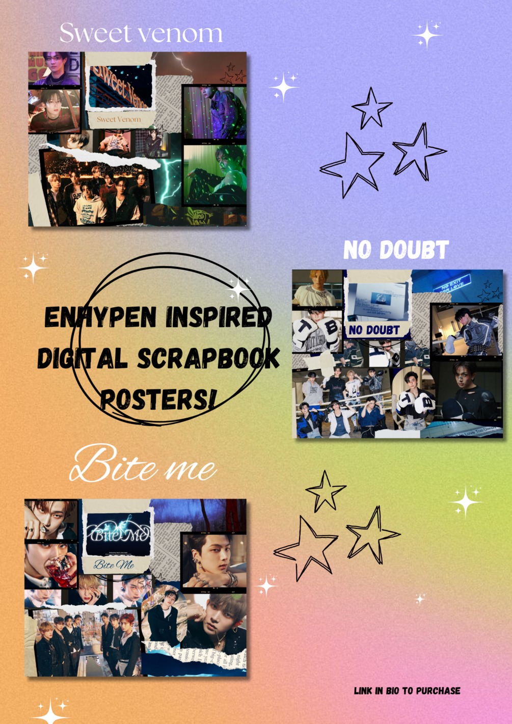 Enhypen inspired scrapbook posters!