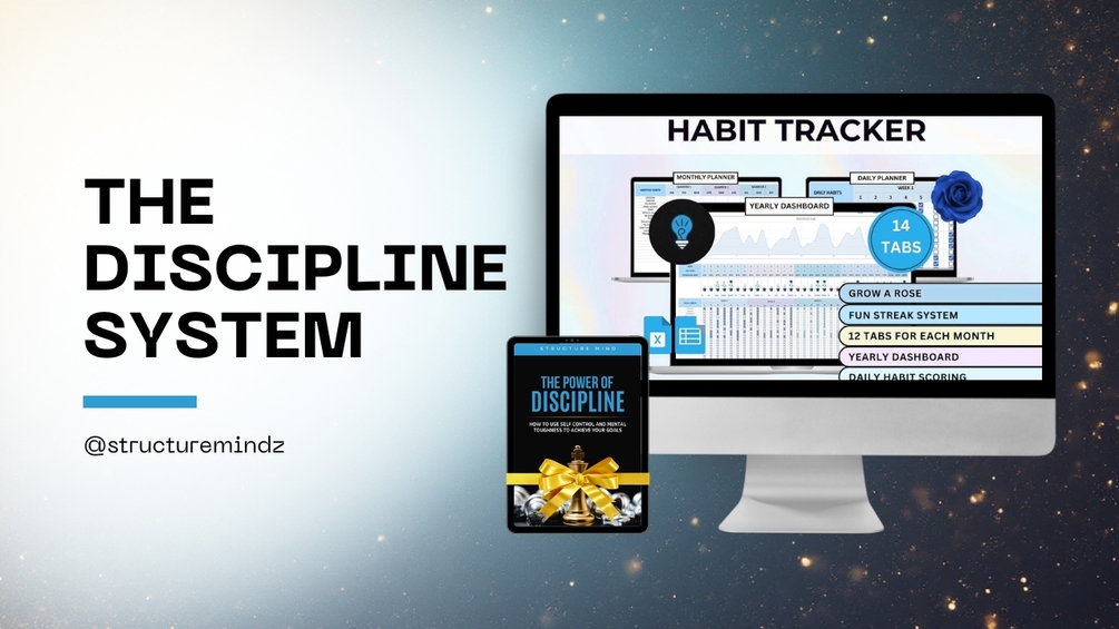 The Discipline System Habit Tracker + The Power of Discipline (Free Ebook)