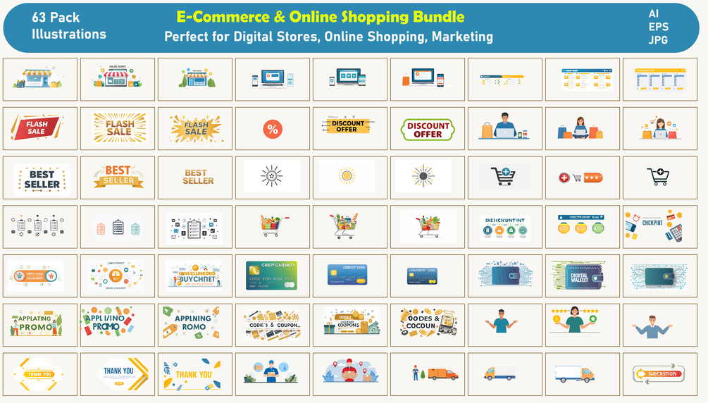 "E-Commerce & Online Shopping Illustration | Digital Marketplace ...