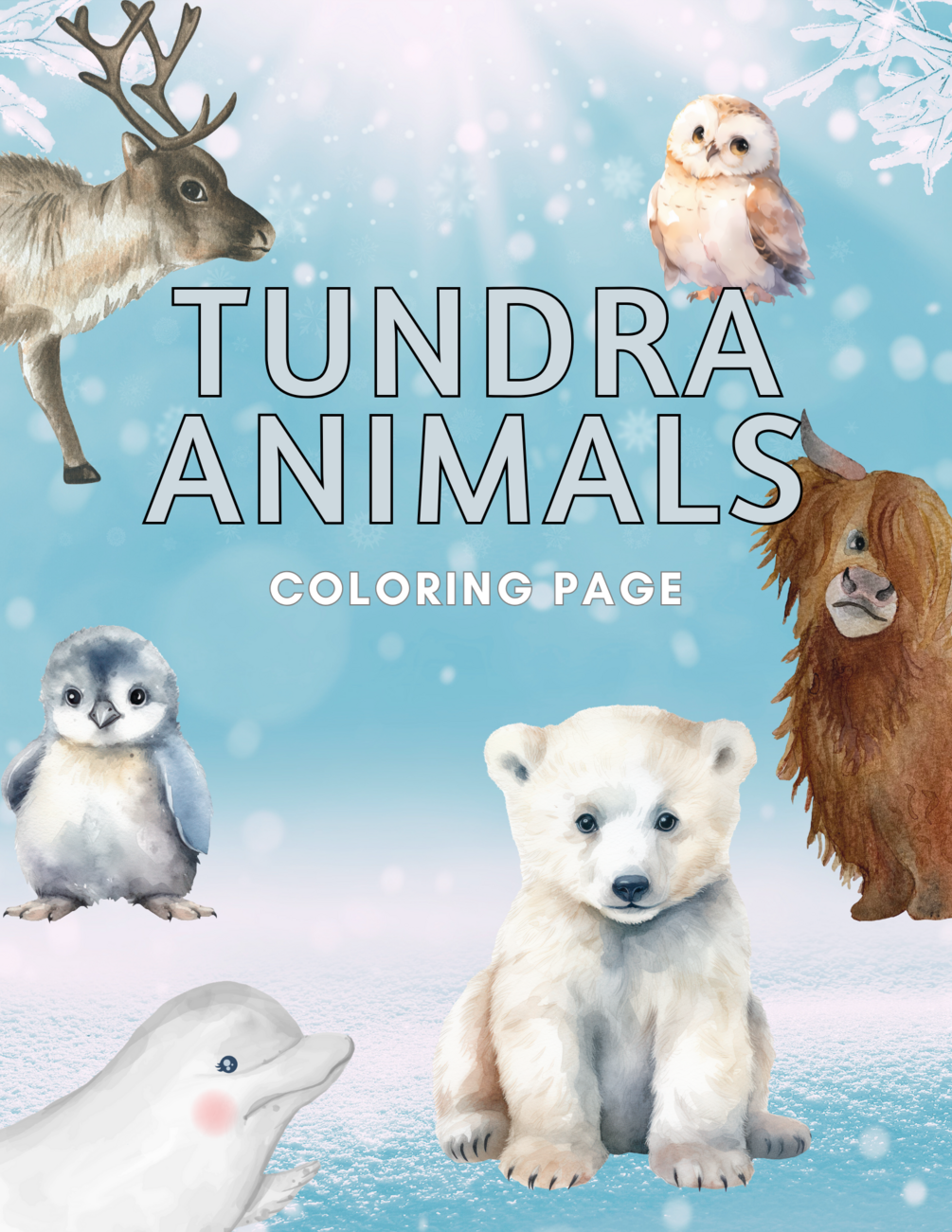 TUNDRA ANIMALS (Coloring Page)