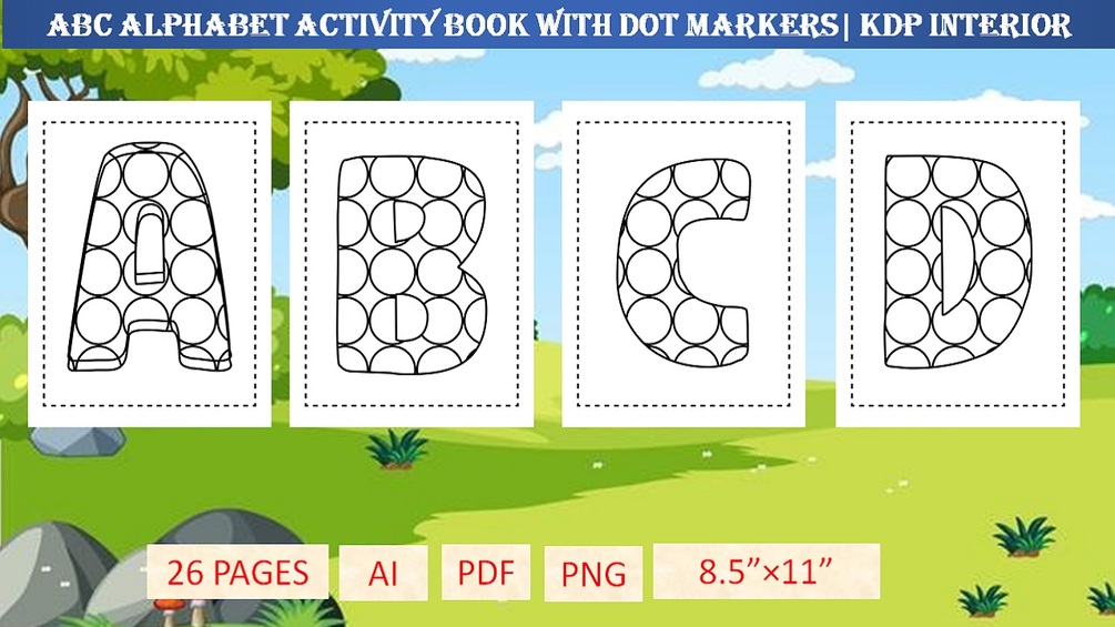 ABC Alphabet Activity Book with Dot Markers | KDP Interior