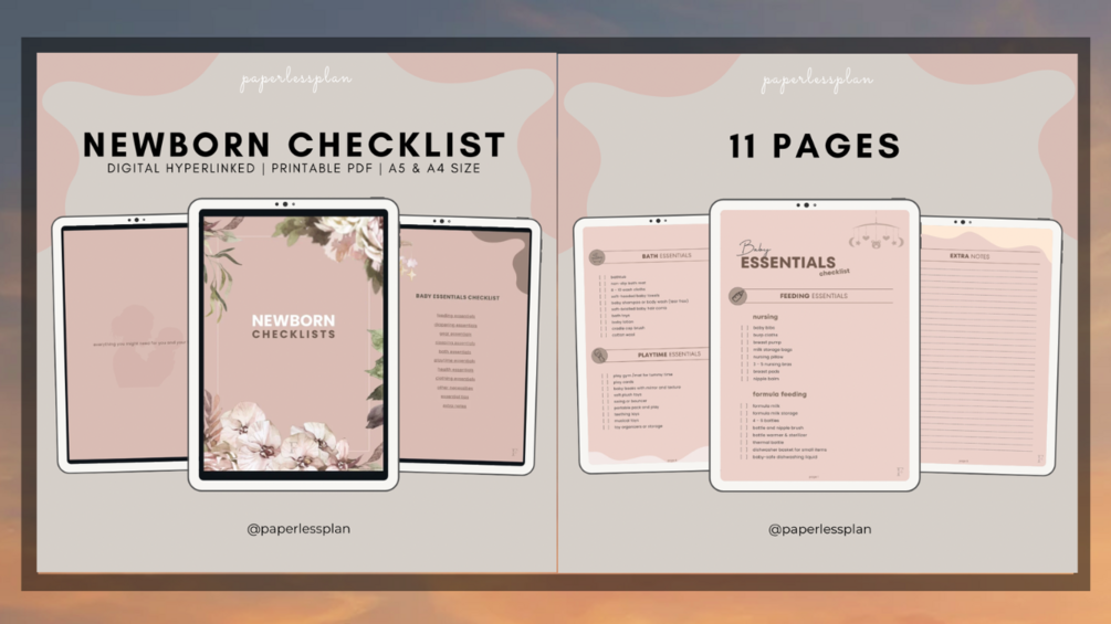 Newborn Checklist (Digital & Printable PDF)