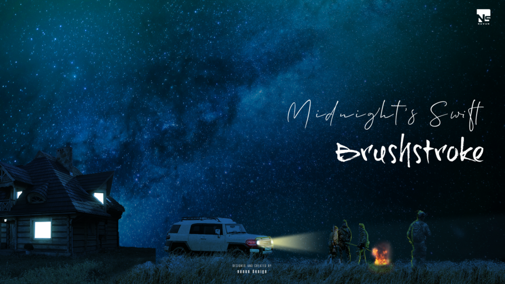 Midnight Swift Brushstroke - Digital Art