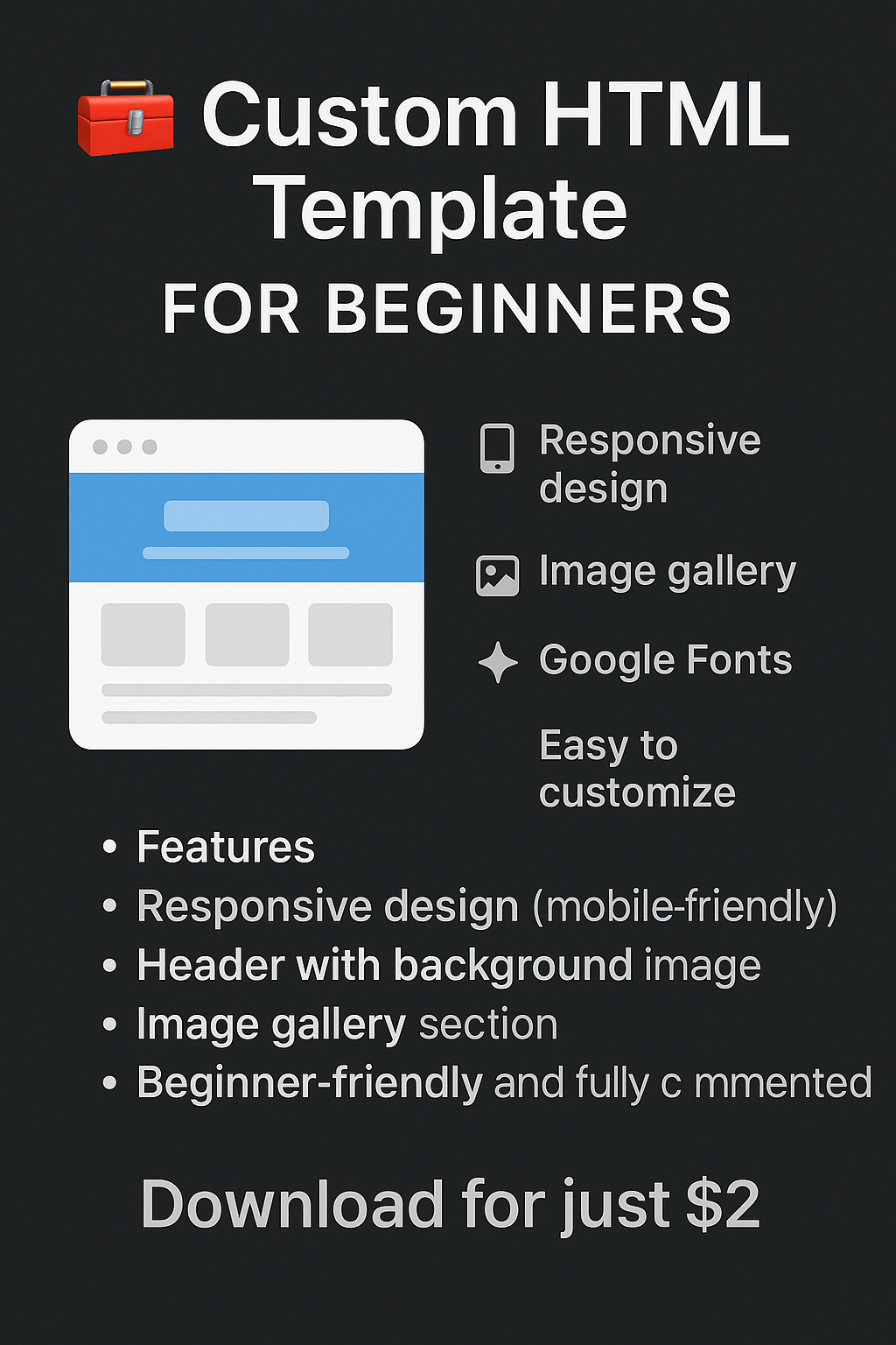 Custom HTML Template for Beginners (v2)