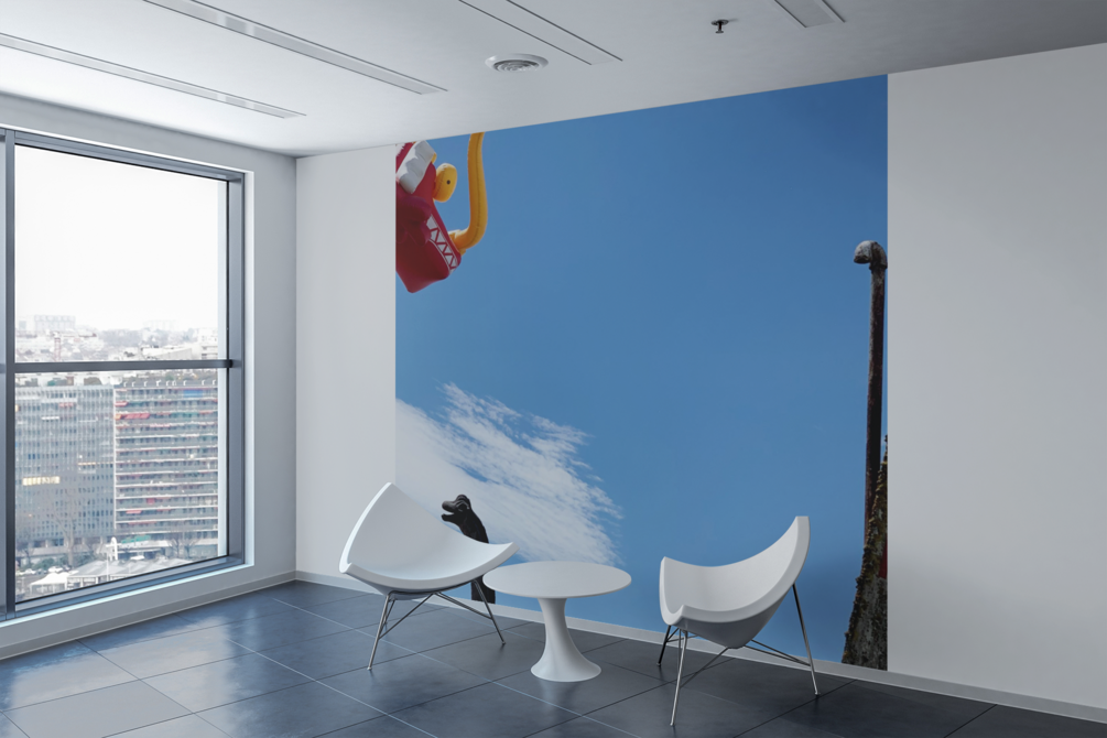 Surreal Dinosaur Sky – Liminal Digital Art Print (Mask by Mack Escrow)