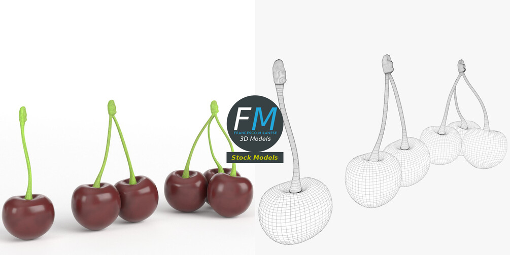 3D MODEL - Cherries