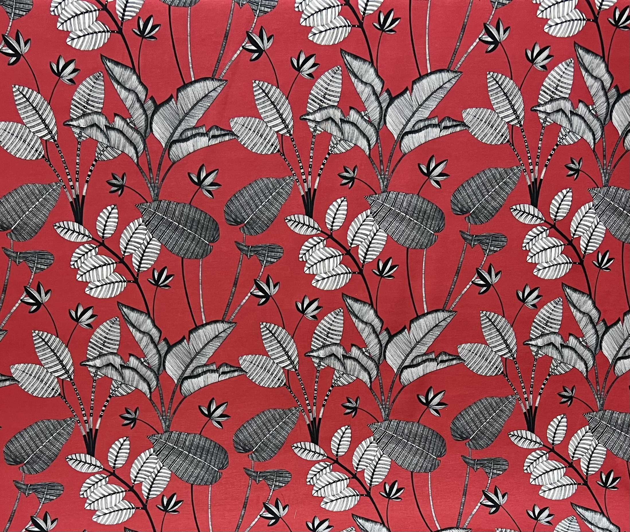 Luzon Monochromatic Tropical Chili Floral Home Decor Fabric