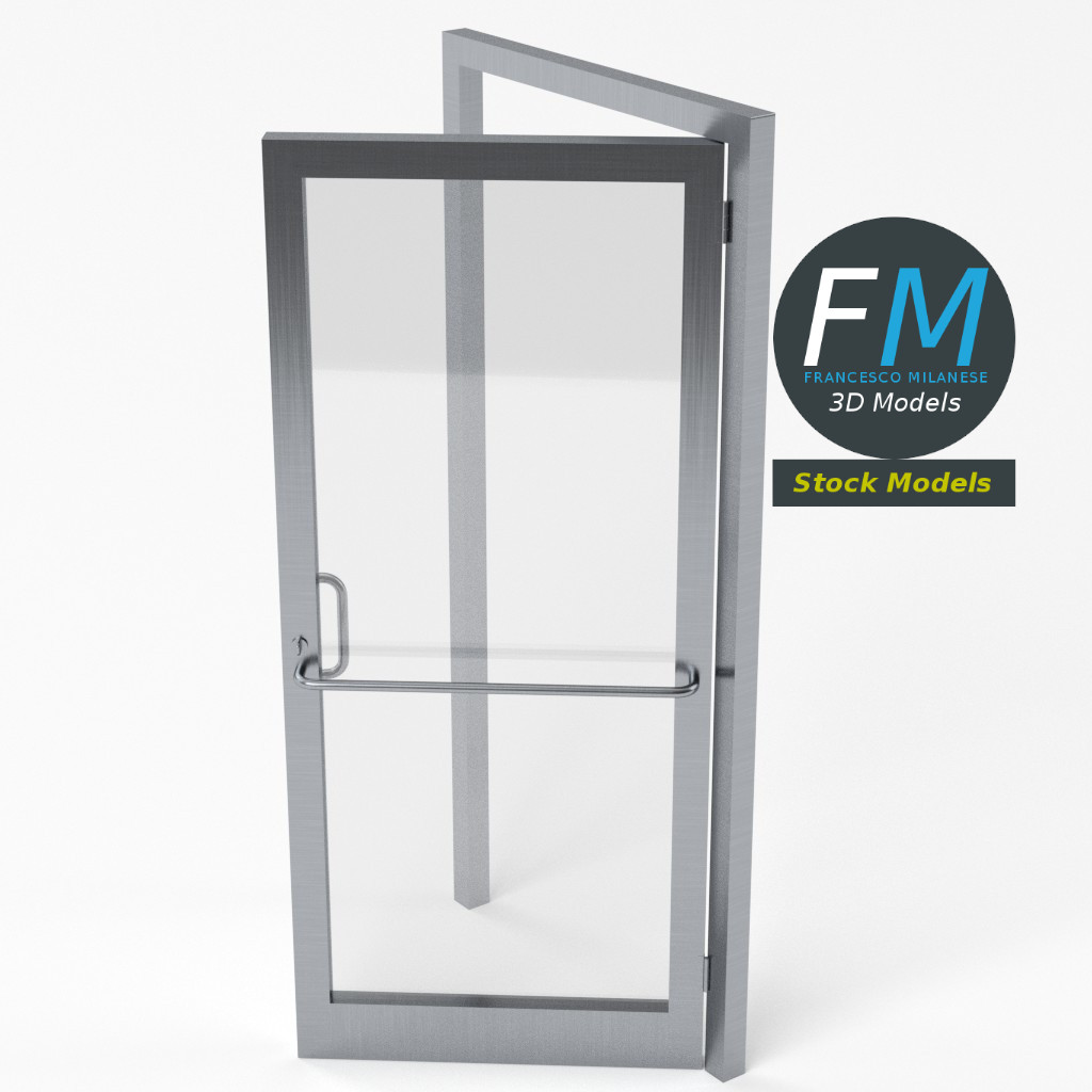 3D MODEL - Storefront glass door