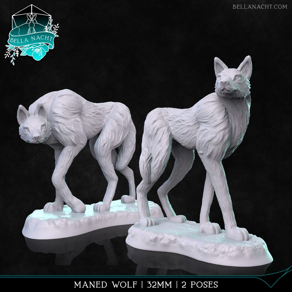 Maned Wolf | 2 Poses | 32mm Scale