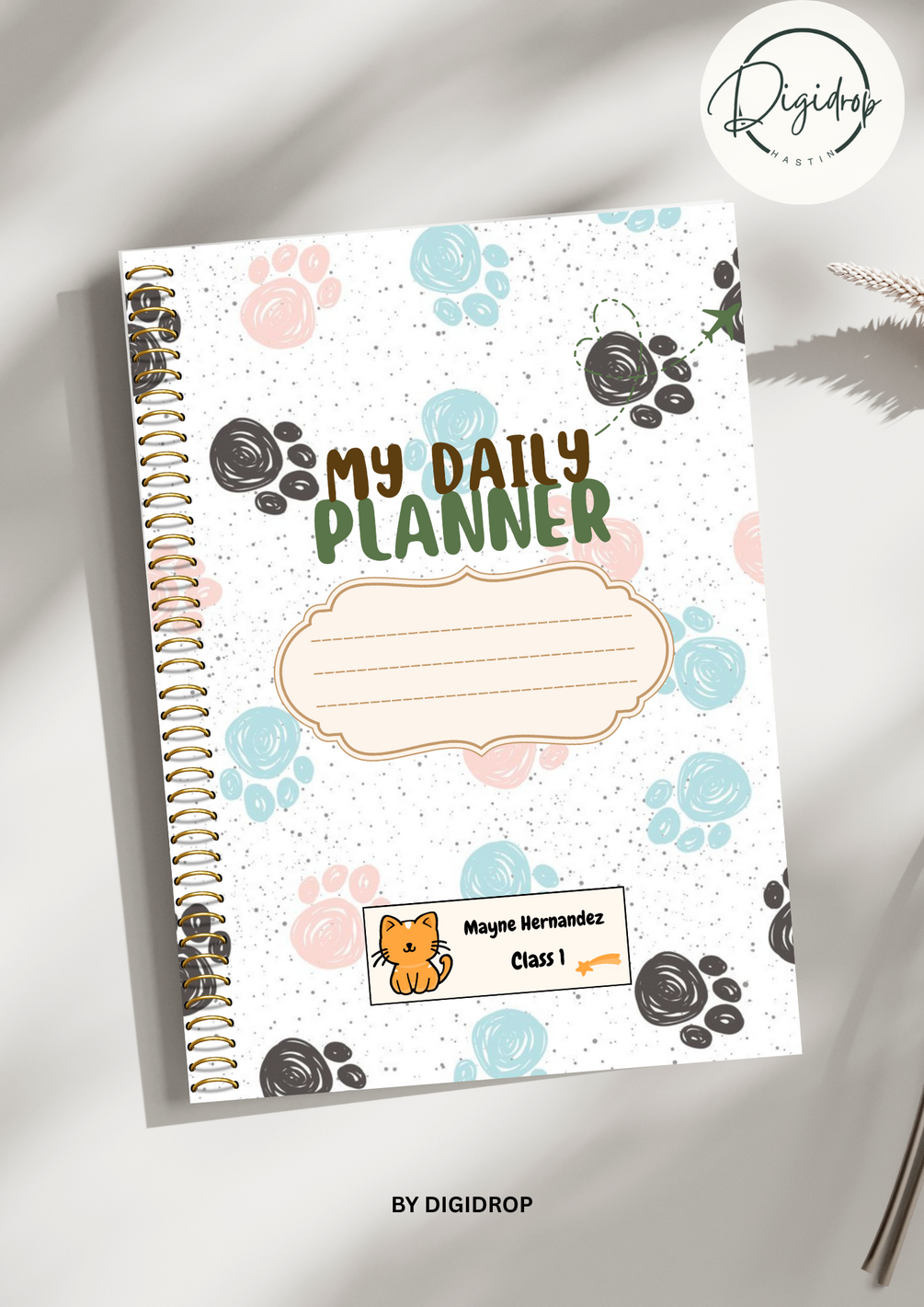Kawaii Cat-Themed Student Daily Planner with Free Printable Stickers