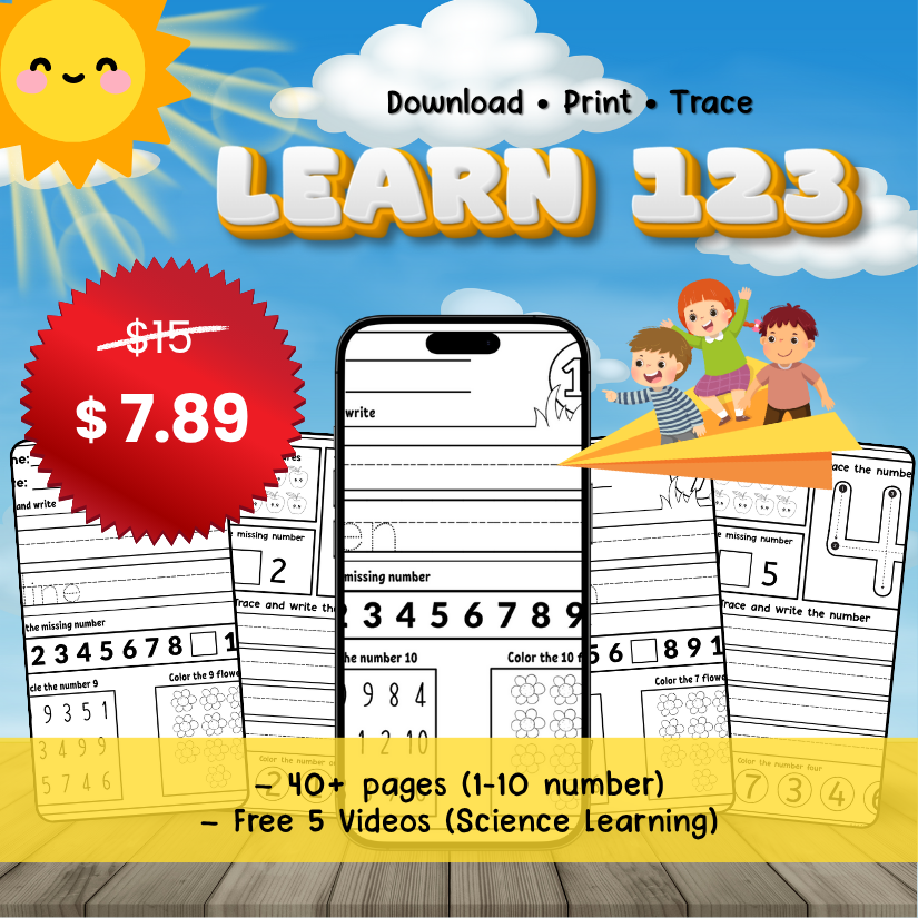 LEARNING NUMBERS 123 | WORKSHEETS PDF PRINTABLE
