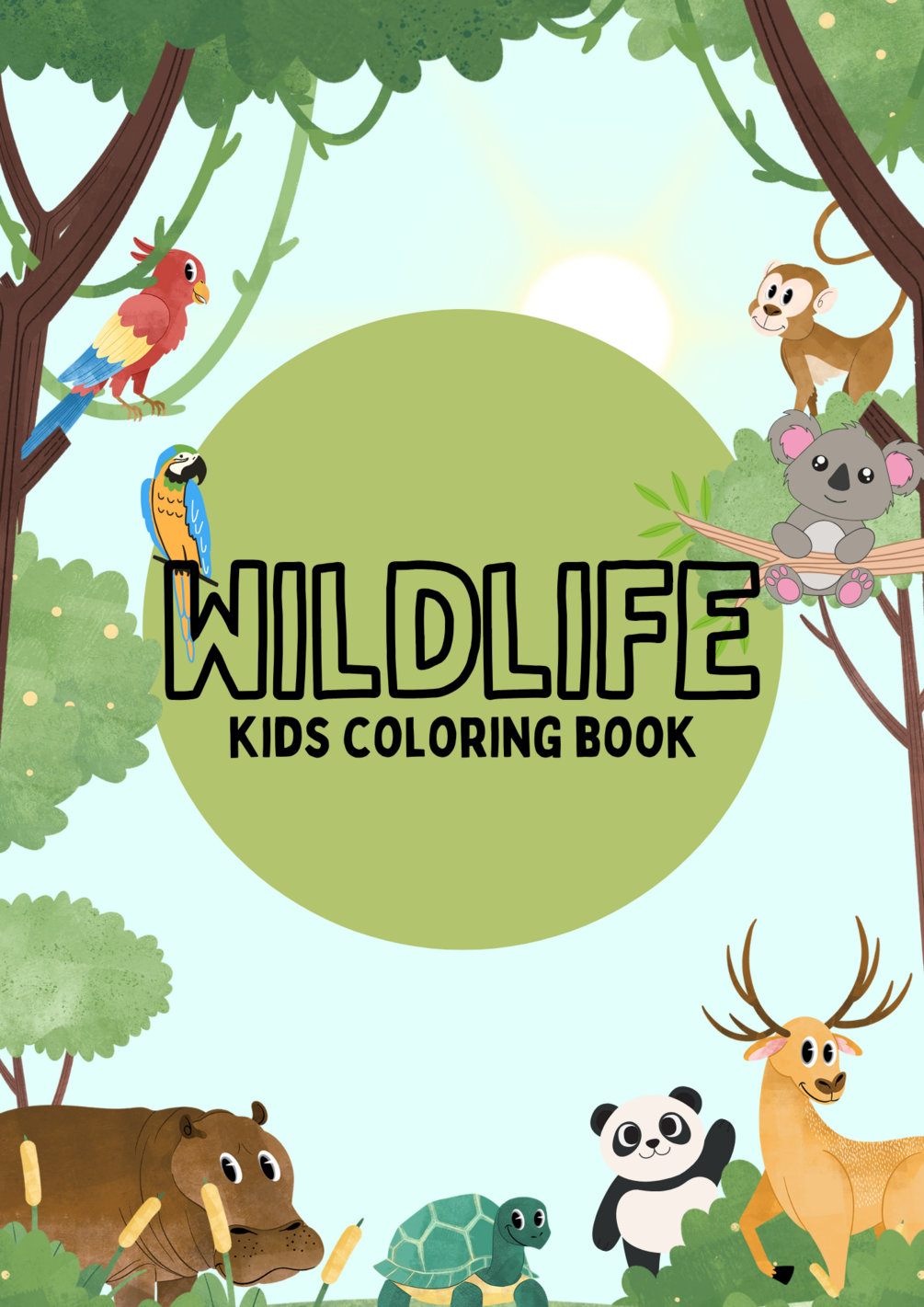 Wild Life Kids Coloring Book