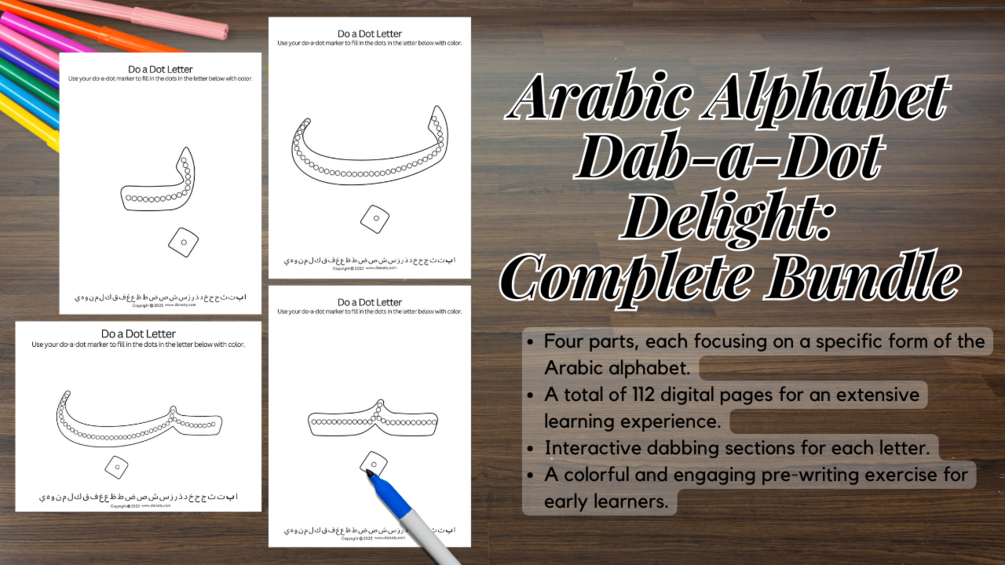 Arabic Alphabet Dab-a-Dot Delight: Complete Bundle
