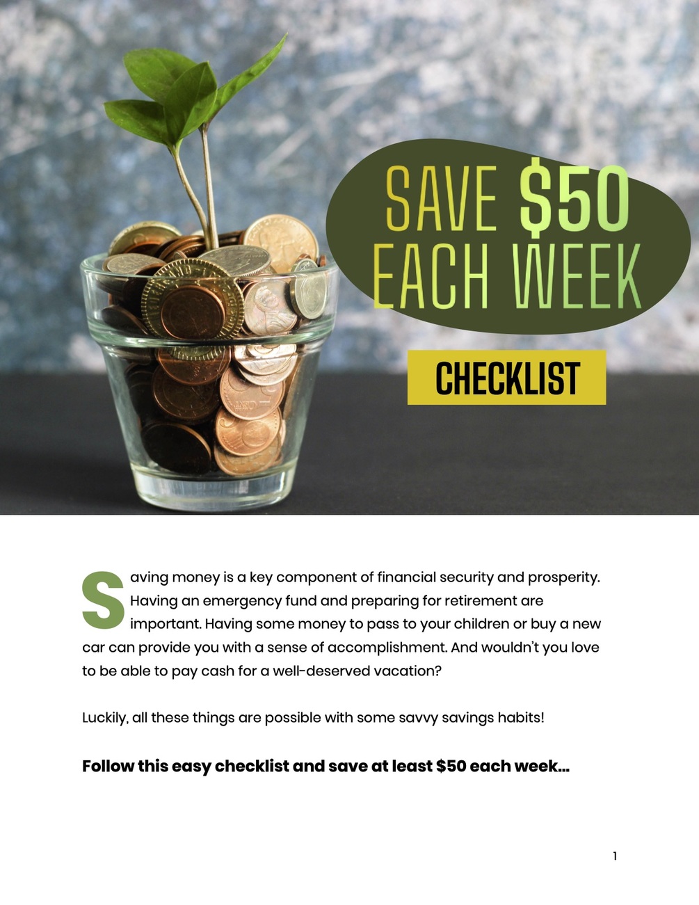How To Save $50 Each Week Guide