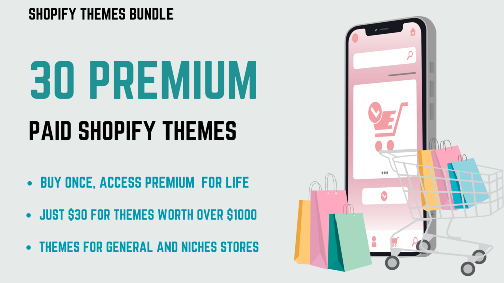 $1000 Worth 30 Premium Paid Shopify Themes