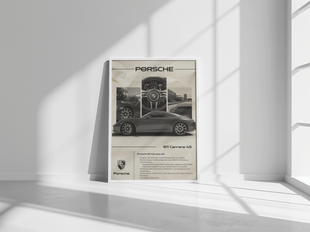 Porsche 911 Carrera 4S Product Poster