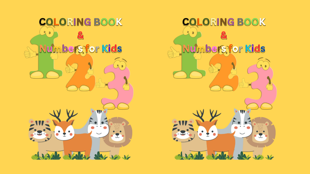 NUMBERS AND ANIMALS COLORING BOOK