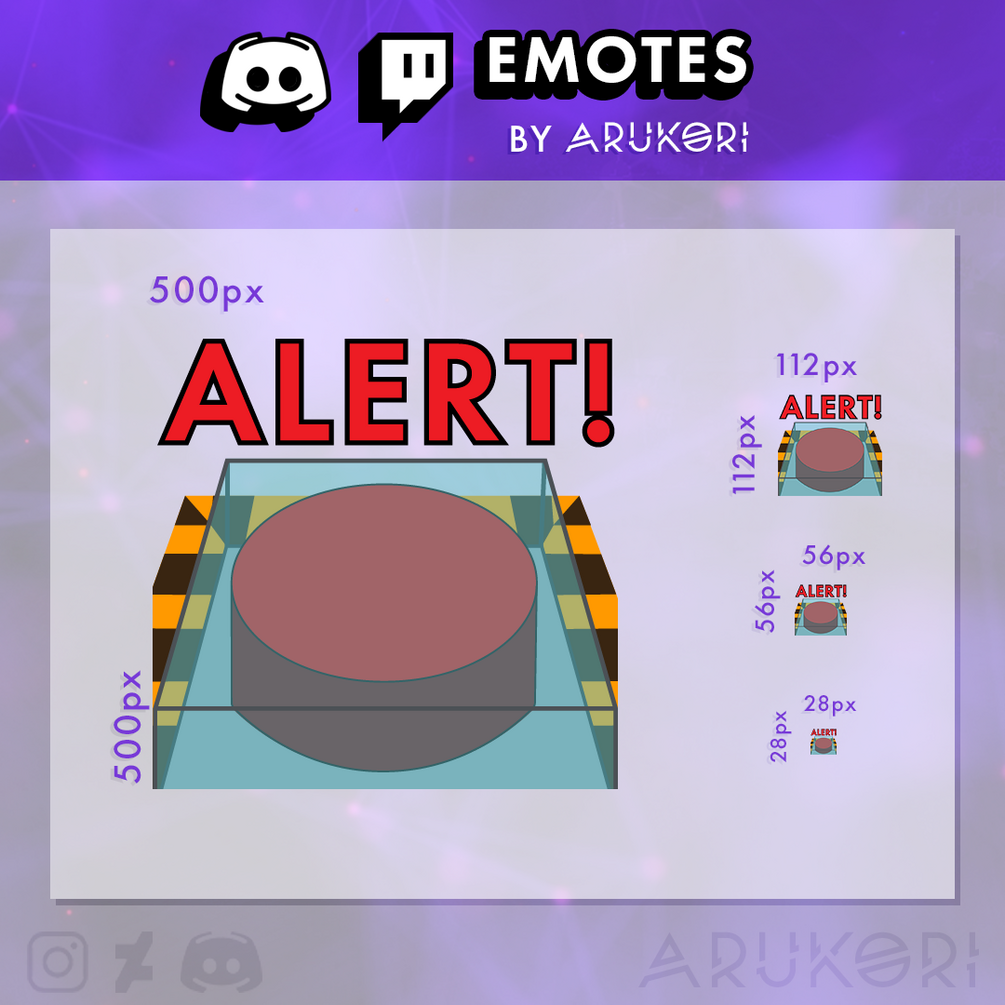 Among Us Emergency / Alert Button Twitch / Discord Emote