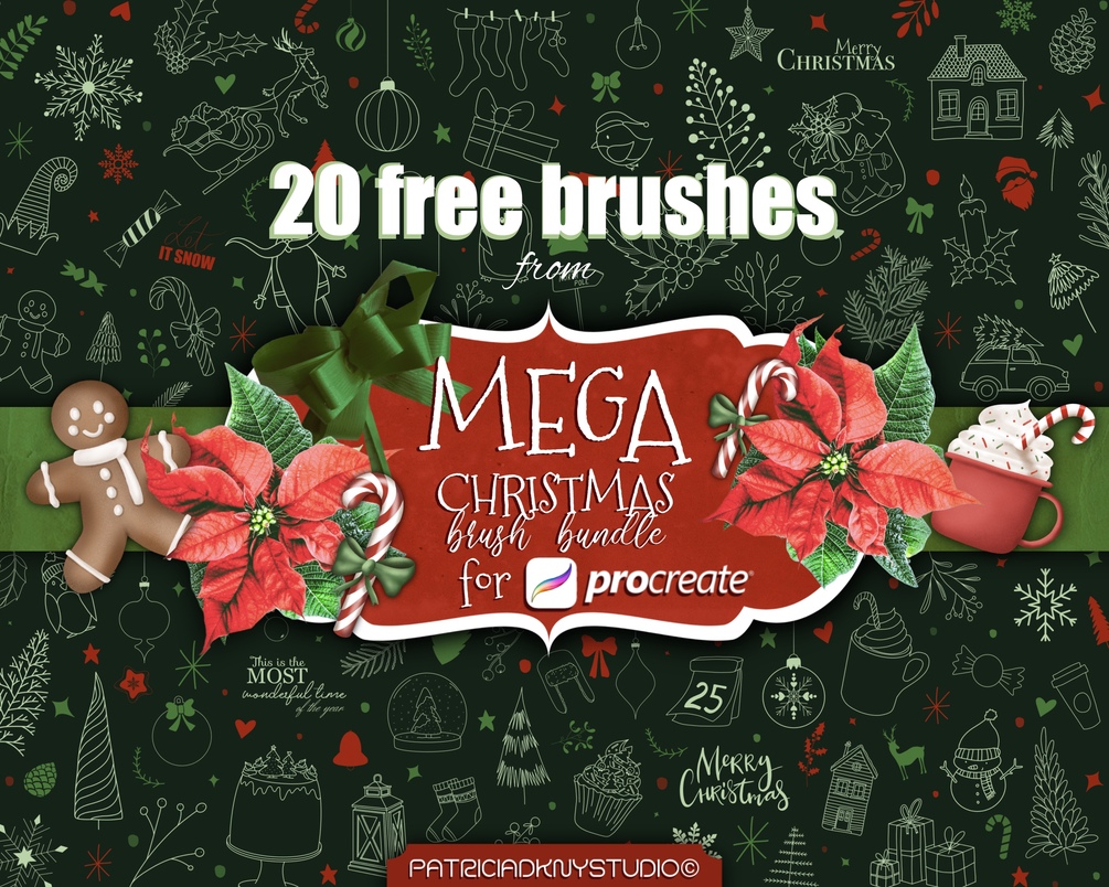 Procreate Christmas brush samples