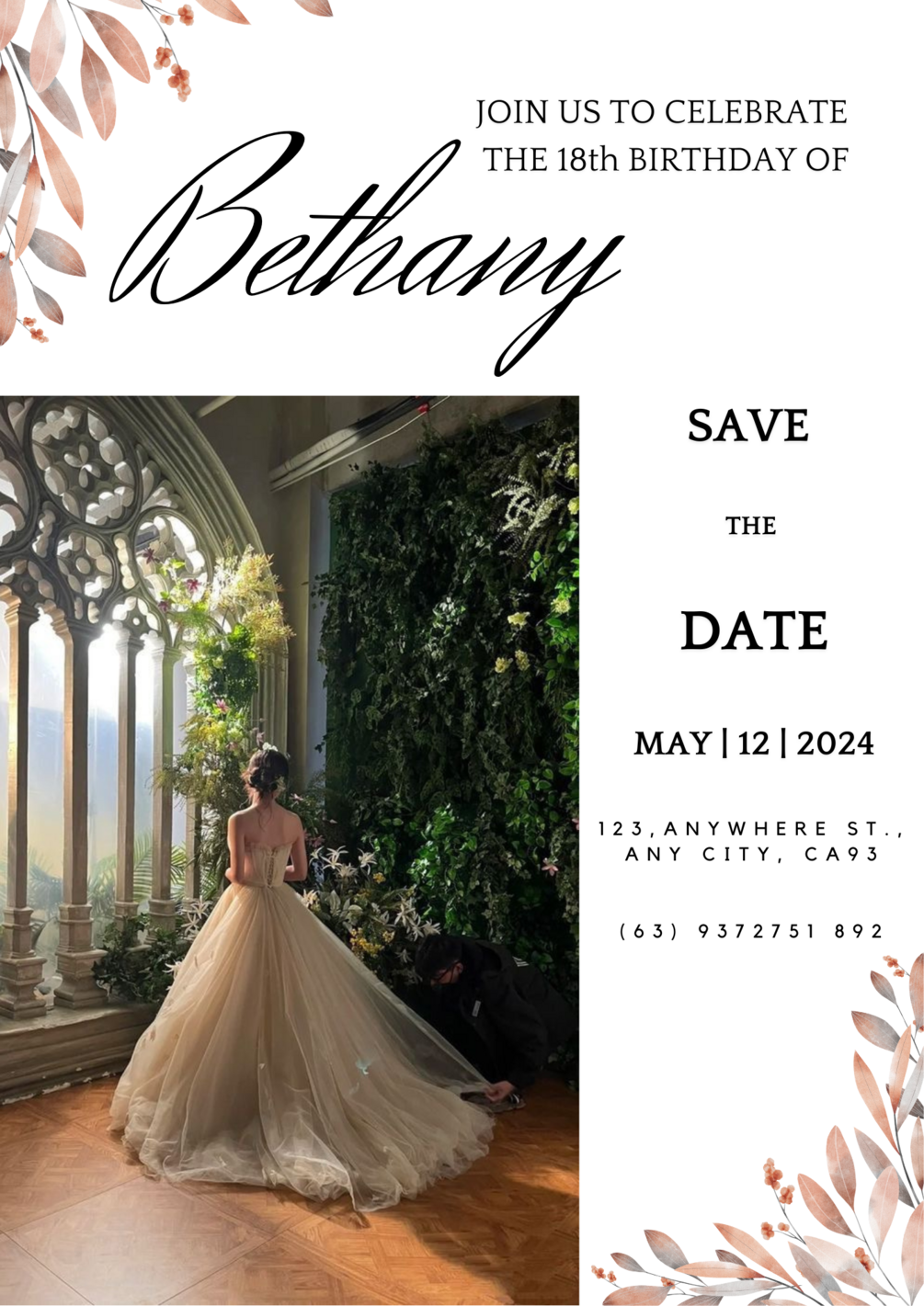 DEBUT INVITATION CARD