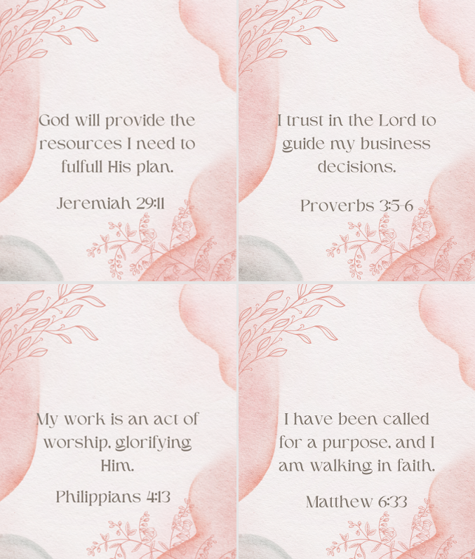 30-Day Faith-Based Encouragement Cards for Entrepeneurs