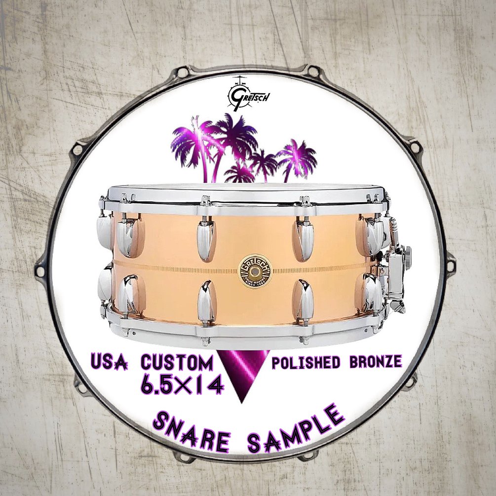 Gretsch USA Custom 6.5"x14" Bronze Snare Drum Sample