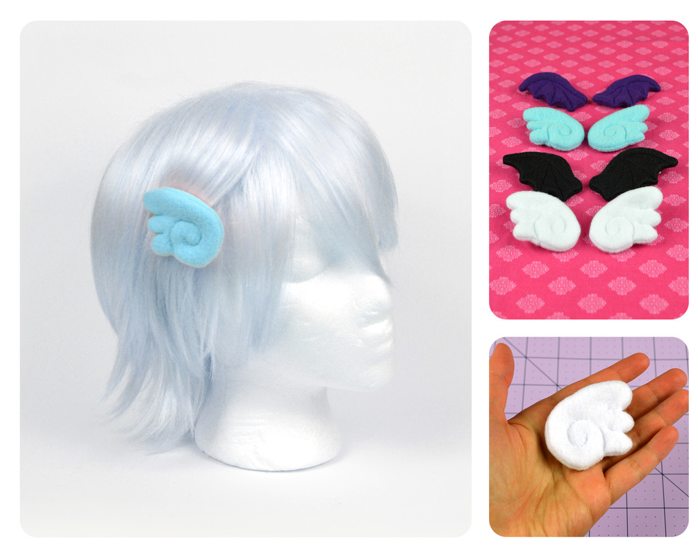 Winged Hair Clips Sewing Pattern