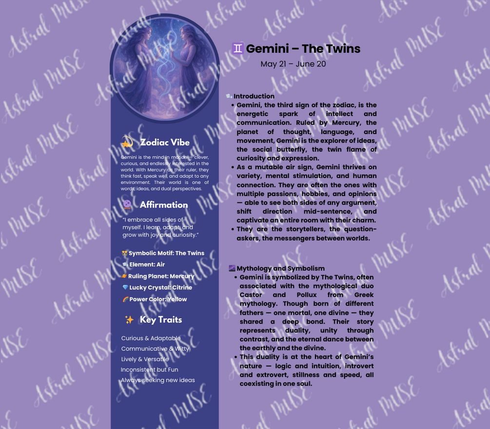 Zodiac Soul Pack – Gemini Edition