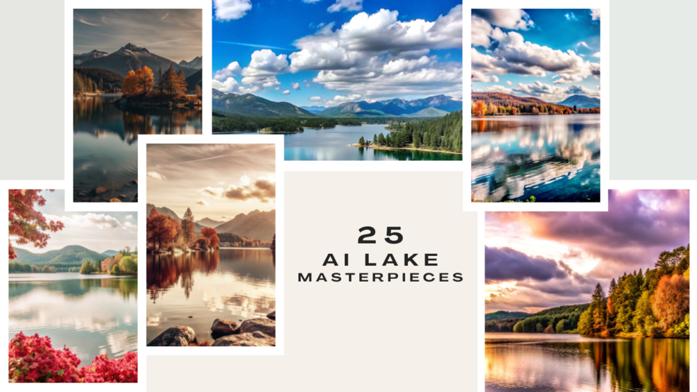 25 AI Lake Masterpieces (4K Quality)