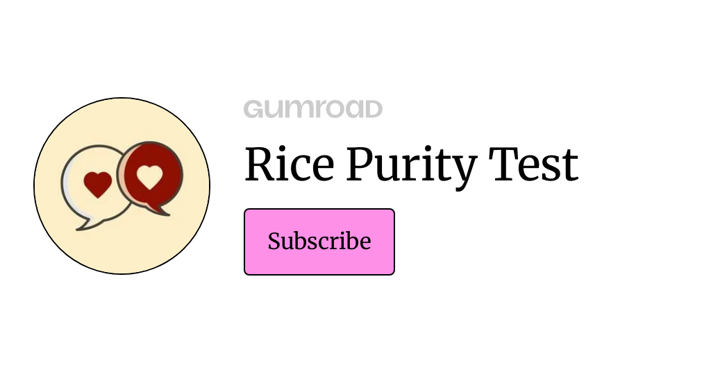 Rice Purity Test