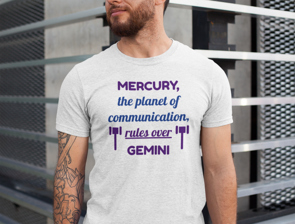 Mercury Rules - Gemini Vibes T-shirt (purple)
